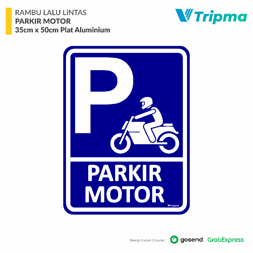 Jual Rambu Parkir Motor - Kotak 35cm x 50cm Plat Alumunium | Shopee ...