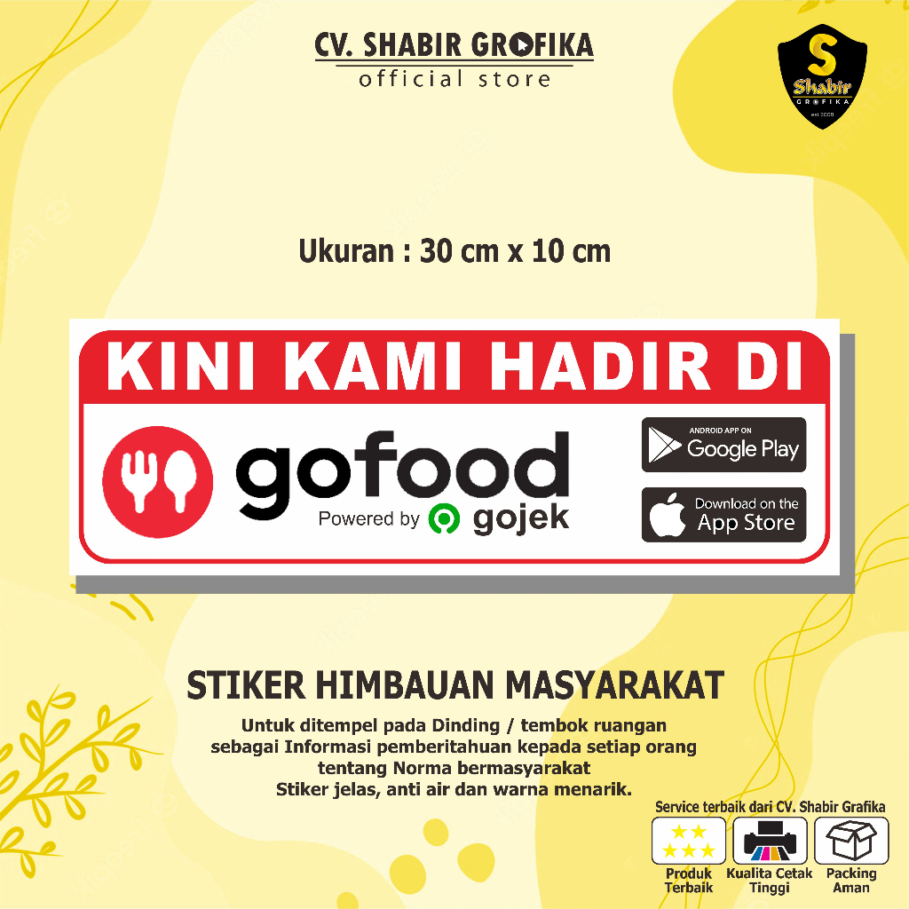 Jual STIKER GOFOOD | Shopee Indonesia