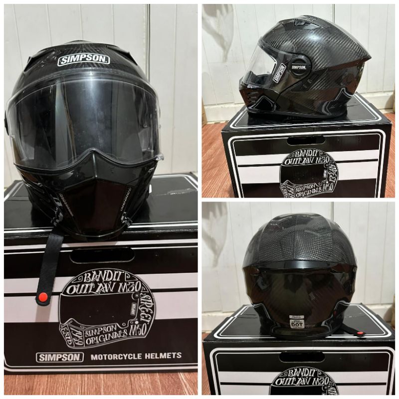 Jual HELM MOTOR SIMPSON DARKSOME CARBON / PRELOVED / HELM MOTOR ...