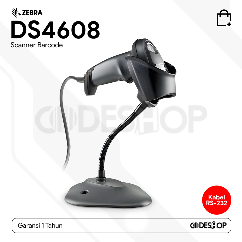 Jual Zebra Barcode Scanner Imager DS4608 Scan 2D 1D Serial RS232 | Shopee Indonesia