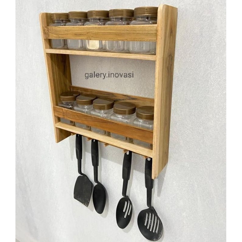 Jual promo rak bumbu FREE TOPLES || rak cantolan dapur || tempat bumbu ...