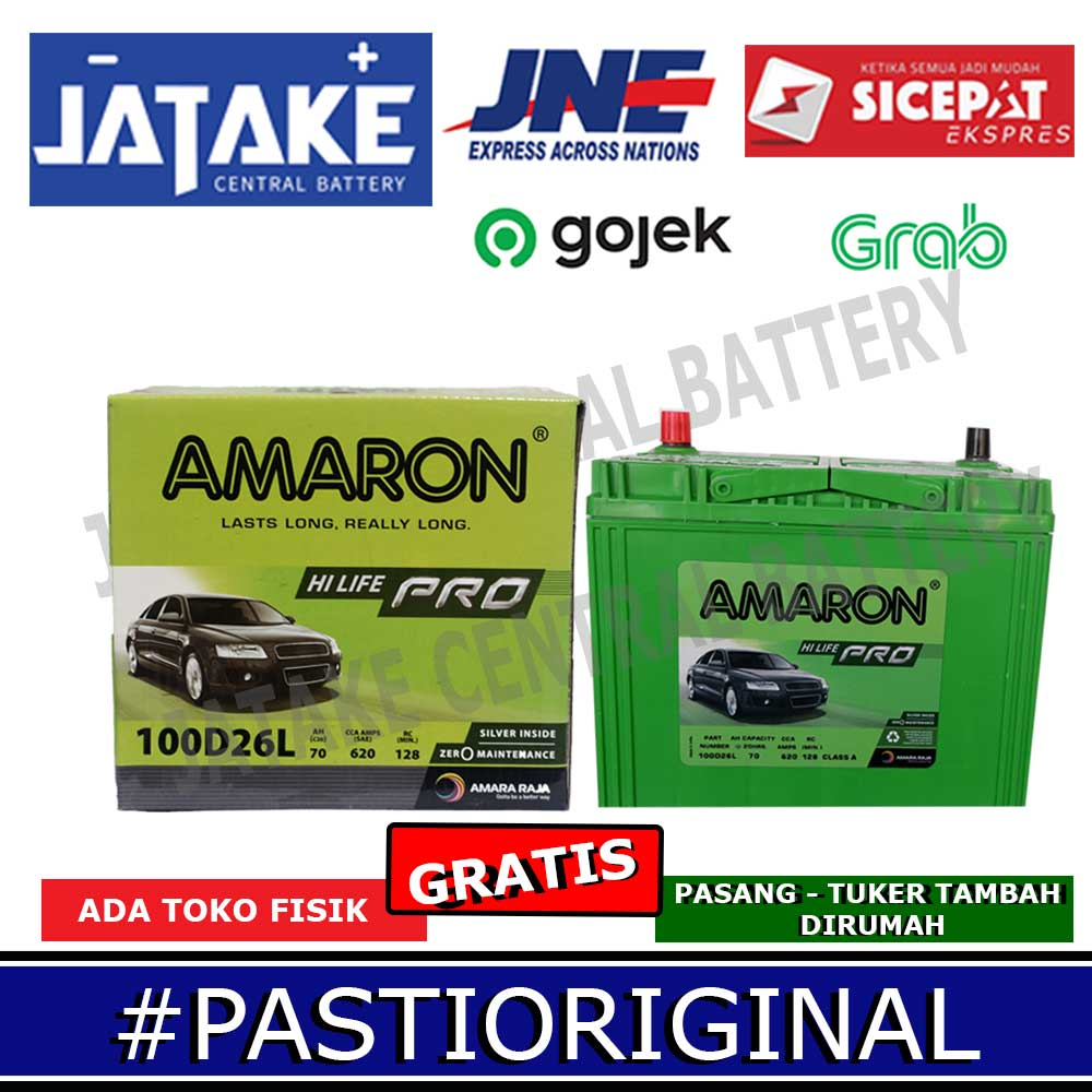 Jual Aki kering Amaron Hilife PRO 100D26L / 80D26L EKSPEDISI | Shopee Indonesia