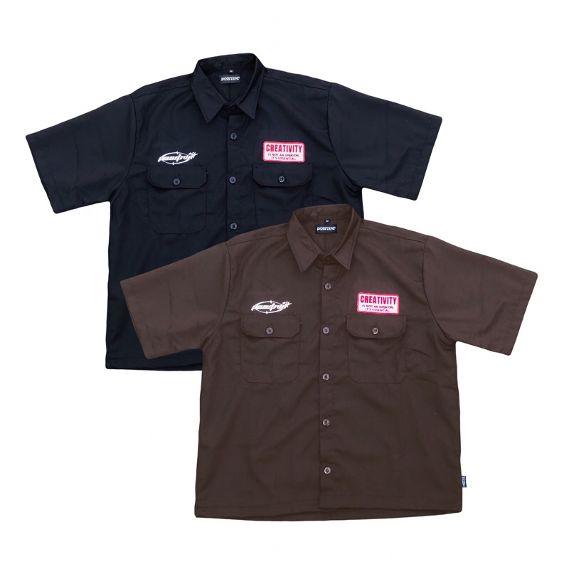 Jual Work shirt| Boxy fit | Work shirt boxy | Kemeja | Boxy | Kemeja ...