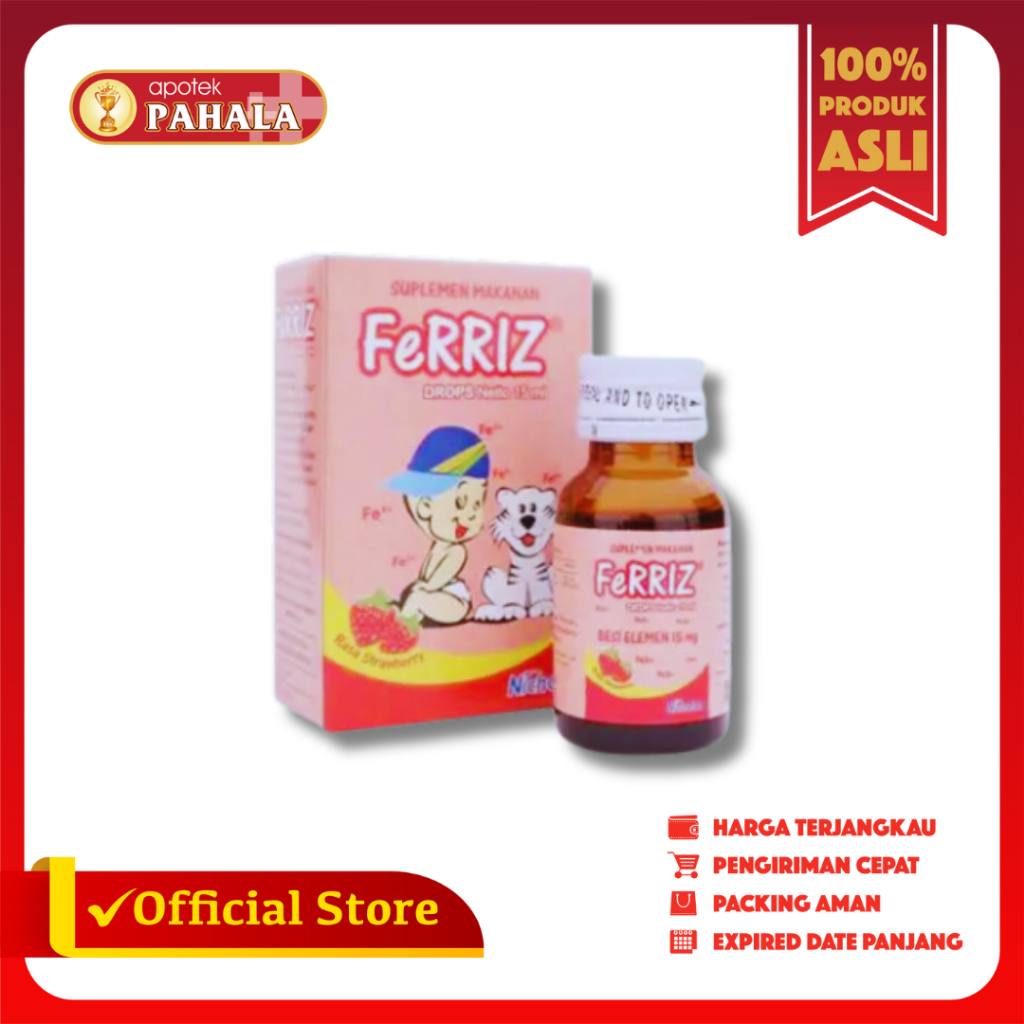 Jual FERRIZ DROP 15ML | SUPLEMEN ZAT BESI UNTUK ANAK | Shopee Indonesia