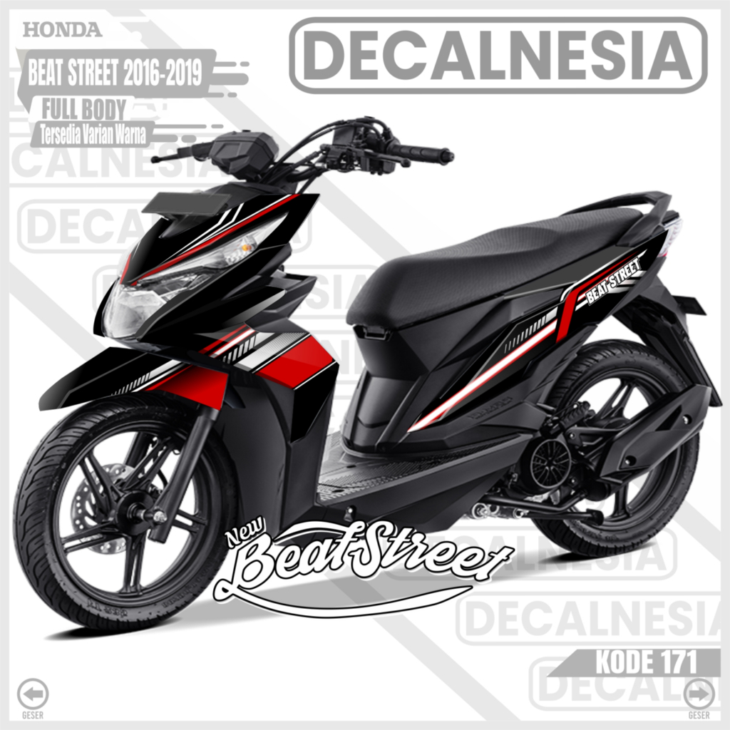 Jual Stiker Decal Motor Beat Street Old 2016-2019 Full Body Variasi ...