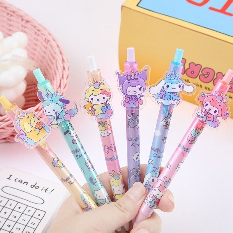 Jual Bolpen Mystery Box 0.5mm Tekan Motif Sanrio Unicorn Acrylic ...