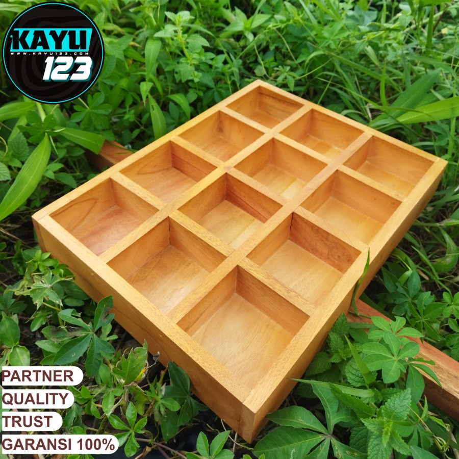 Jual Kotak Penyimpanan Serbaguna Storage Box Kayu Sekat 8 cm Kotak Kayu ...