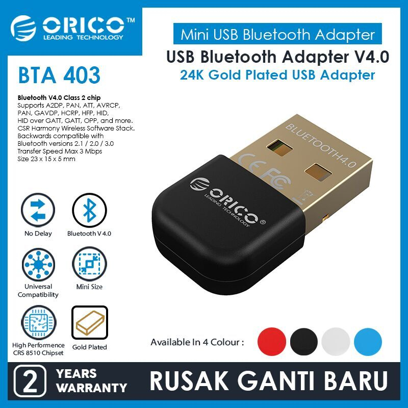 Jual ORICO BTA-403 USB Bluetooth Adapter 4.0 | Shopee Indonesia