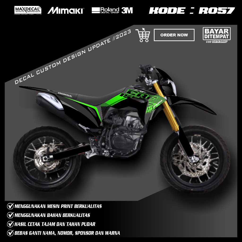Jual Sticker decal CRF 150 L minimalis Fullbody - Decal CRF 150 L Trail Supermoto R057 - Desain ...