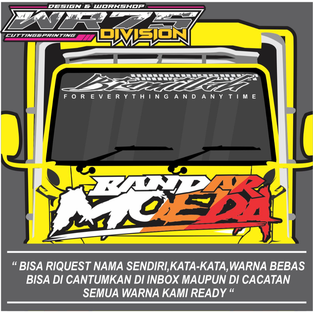 Jual STICKER CUTTING KABIN TRUCK BANDAR MDA TERLARIS DAN MURAH UNTUK ...