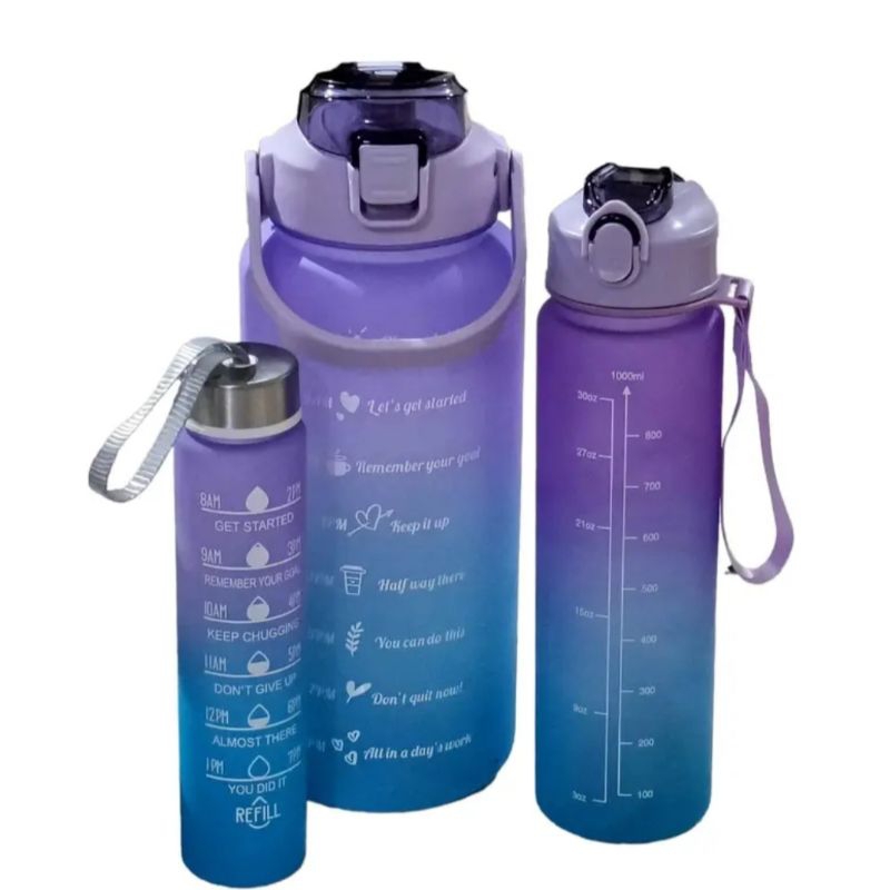 Jual Botol Minum 3in1 Botol Minum 2L + 1000ml + 500ml + sedotan ...
