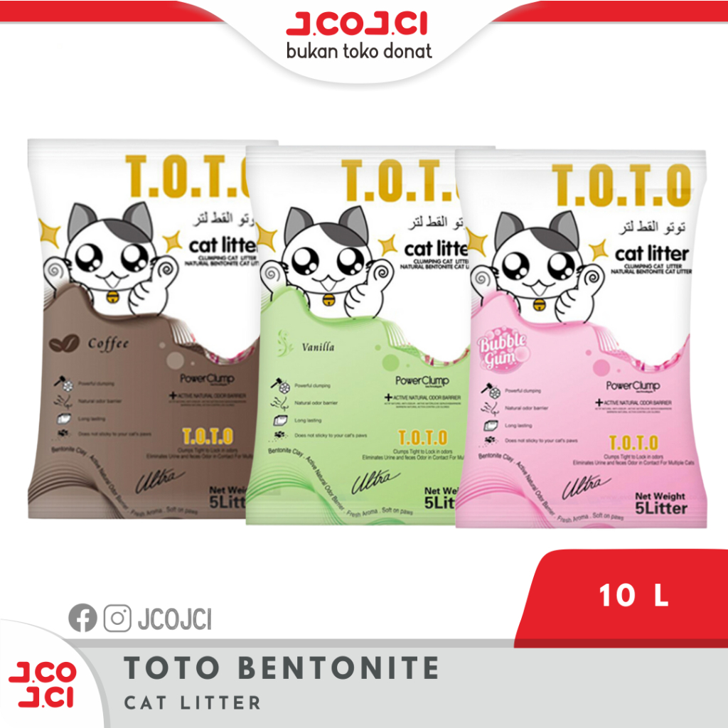 Jual Pasir Kucing Toto Cat Litter 10 Liter - Pasir Kucing Gumpal Wangi ...