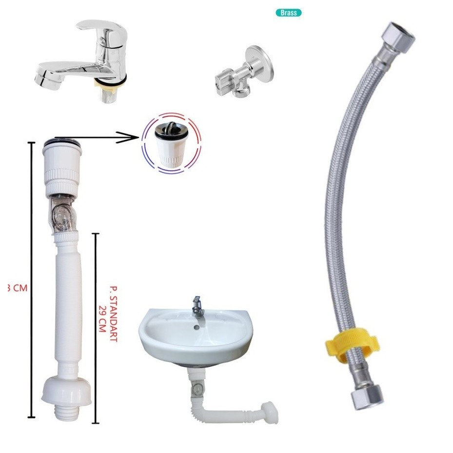 Jual TERLARIS PAKET KELENGKAPAN WASTAFEL UNNU KRAN BT01 DAN SIFON IS ...