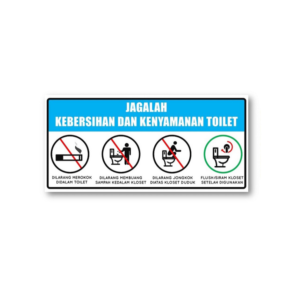 Jual STIKER JAGALAH KEBERSIHAN TOILET | STIKER TOILET | STIKER TOILET ...