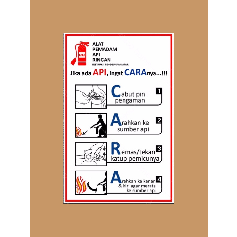 Jual STIKER VINYL PETUNJUK PENGGUNAAN APAR UK. 15 X 30 CM SIGN RAMBU K3 ...
