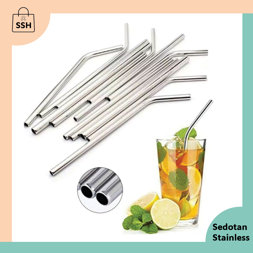 Jual Sedotan Stainless Steel Bengkok Lengkung Lurus Satuan Ramah ...