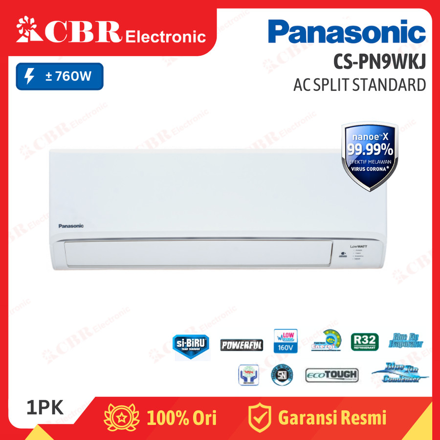 Jual AC Split PANASONIC Standard Nanoe-X 1PK CS-PN9WKJ (R-32) | Shopee ...