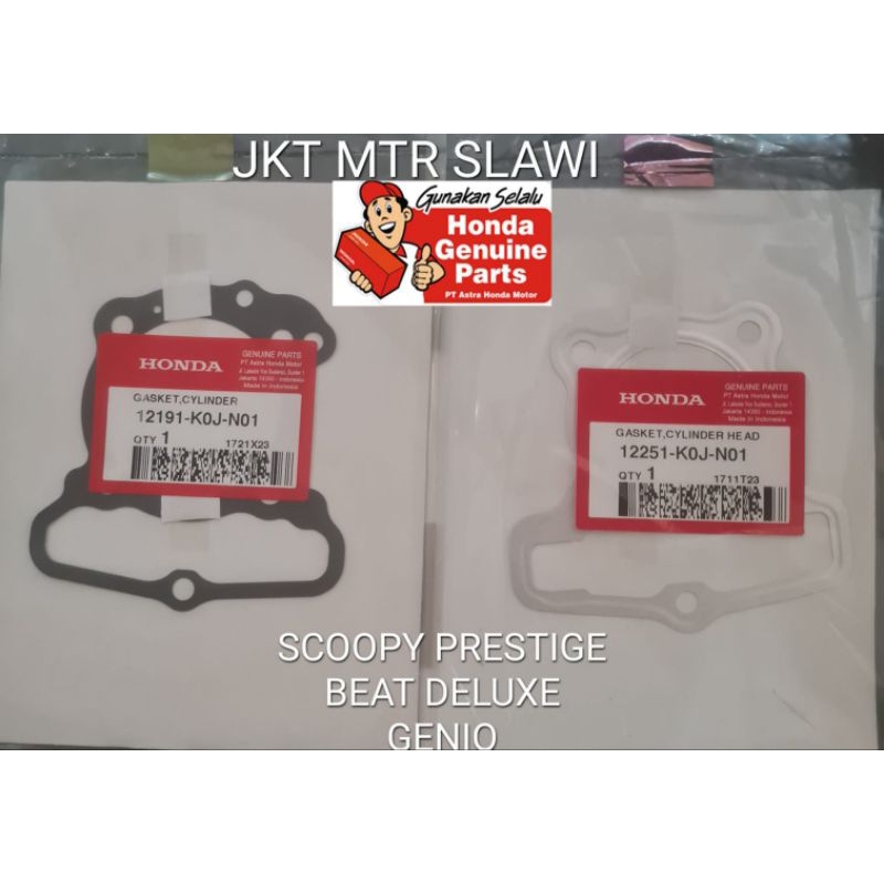 Jual 12191-K0J-N01 12251-K0J-N01 gasket cylinder dan gasket cylinder head scoopy prestige, beat ...