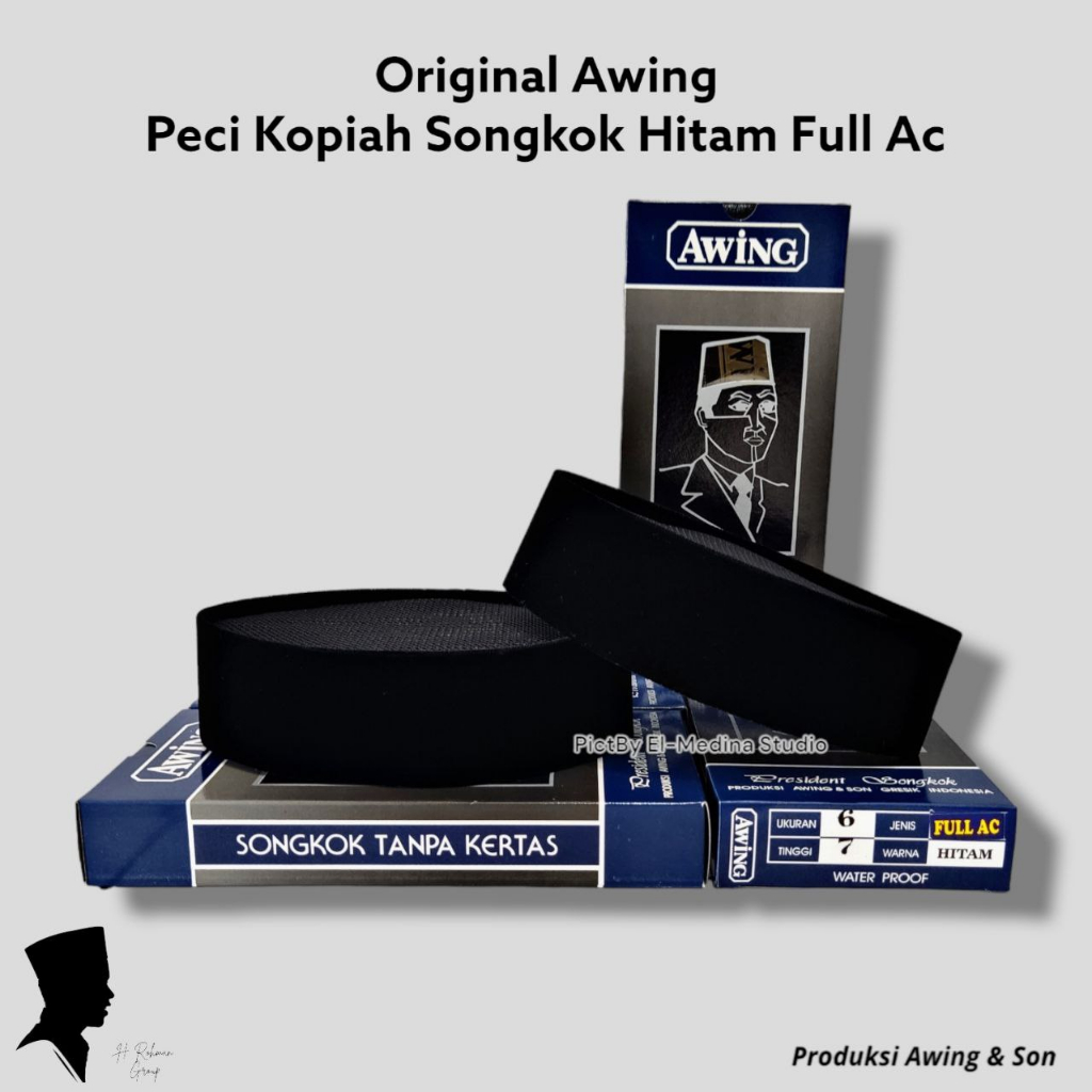 Jual Awing Full AC Tanpa Kertas Peci Kopeah Tinggi 6 CM 7CM 8CM 9CM ...