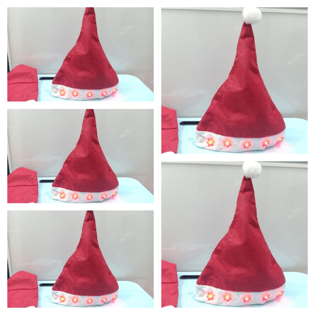 Jual Topi Santa Clause LED Salju 10 Pcs / Topi Natal / Topi Merry ...