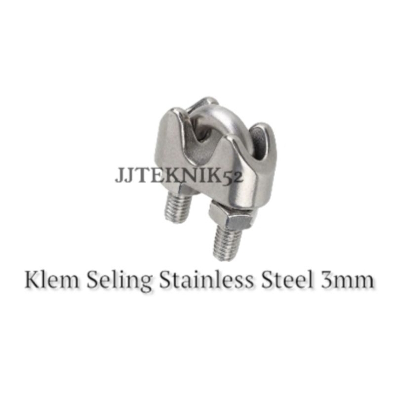 Jual Klem Seling Stainless 3mm / Wire Rope Clip SS 3mm | Shopee Indonesia