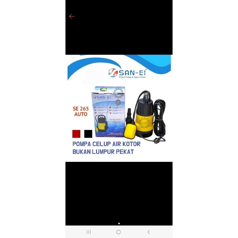 Jual Pompa celup SANEI / SAN EI 265 SE Air Kotor (Auto) | Shopee Indonesia