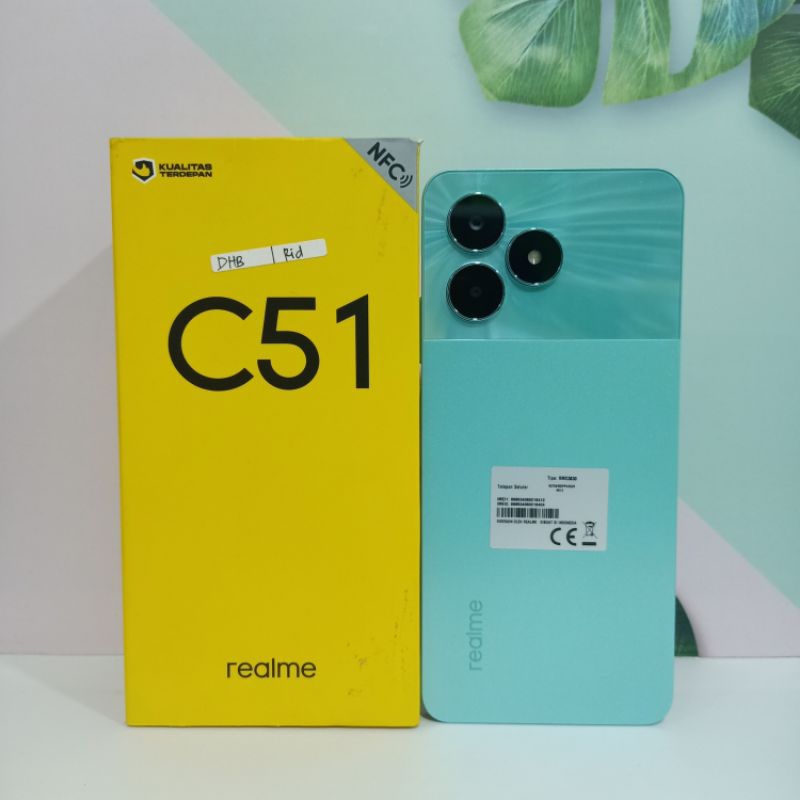 Jual REALME C51 4/128gb dan 4/64gb second fullset | Shopee Indonesia