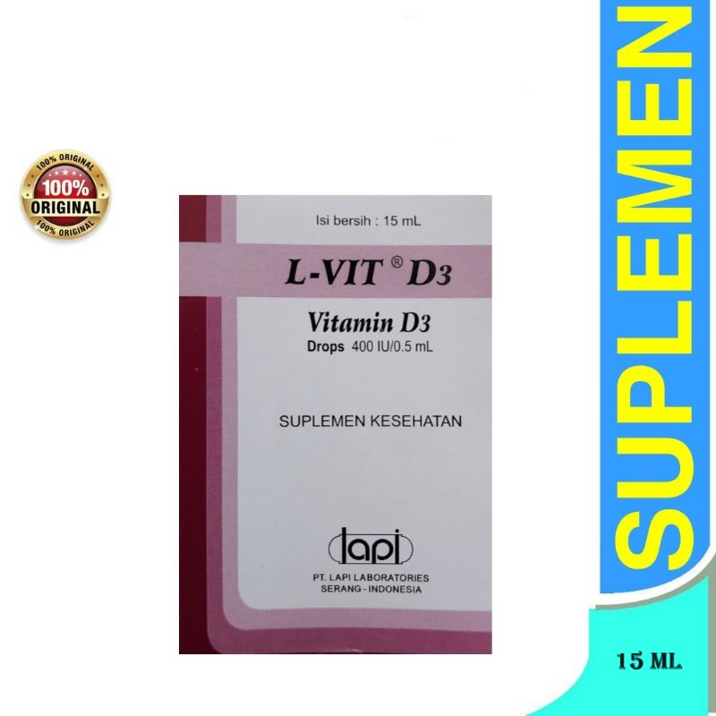 Jual L-Vit D3 Drops 400 IU - Vitamin D3 Bayi & Anak - Vitamin D3 400 IU - Memelihara Kesehatan ...