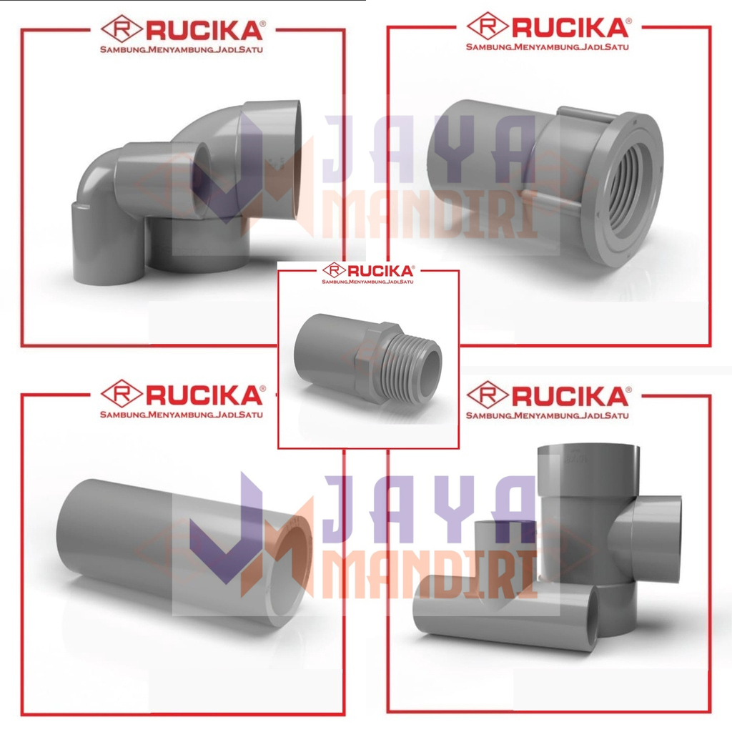Jual Sambungan Fitting Pipa Pvc Rucika Knie Tee Sock Drat Dalam Sock