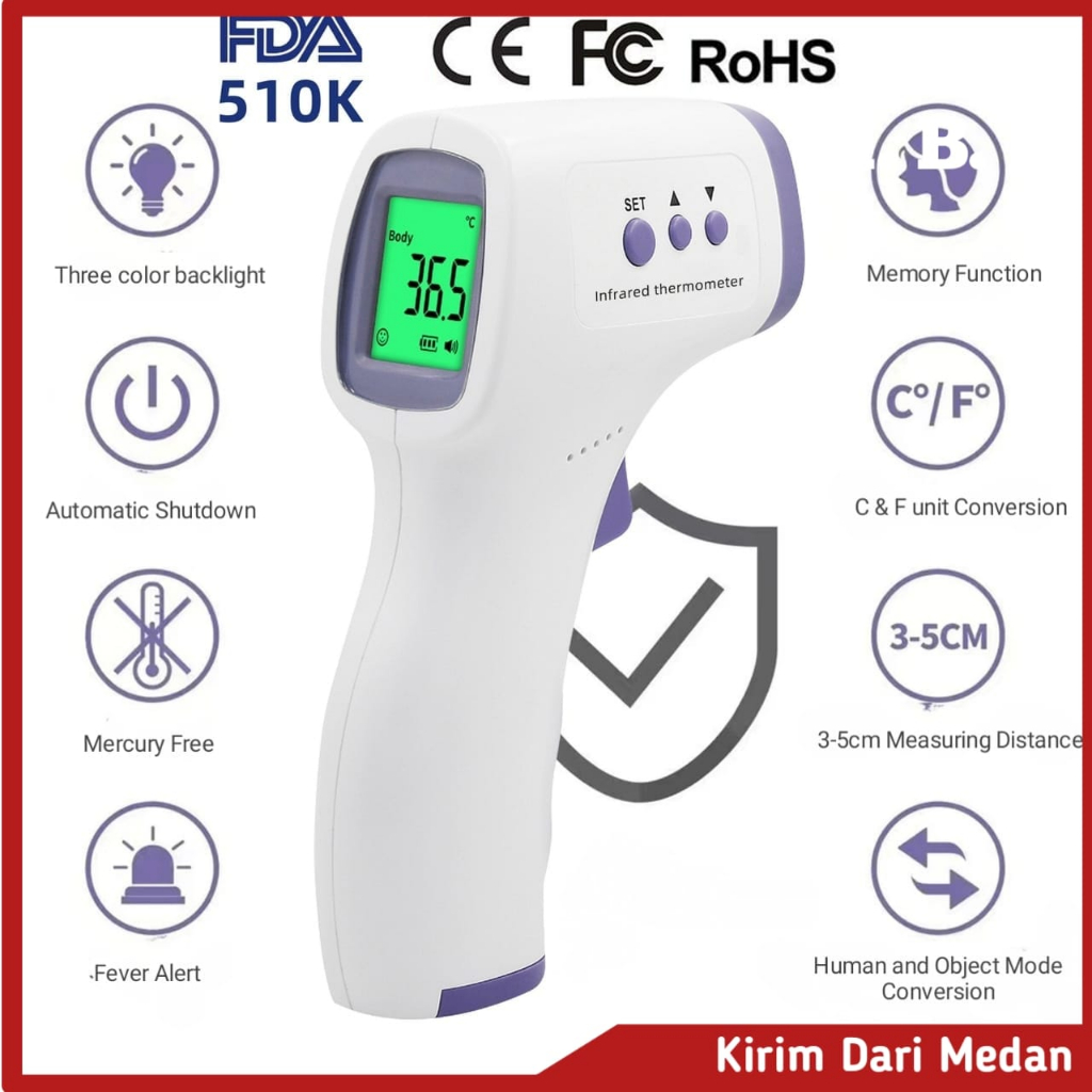 Jual [AOGESI ] Thermo Gun Digital Termometer Tembak Thermometer ...