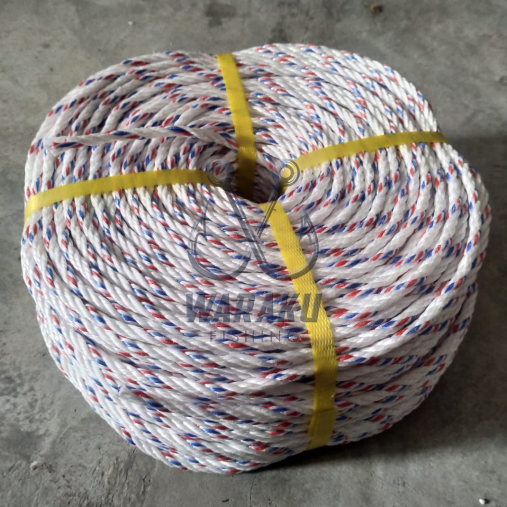 Jual Tali PPD 6mm Putih Bintik Merah-Biru PER ROLL 220m | Shopee Indonesia