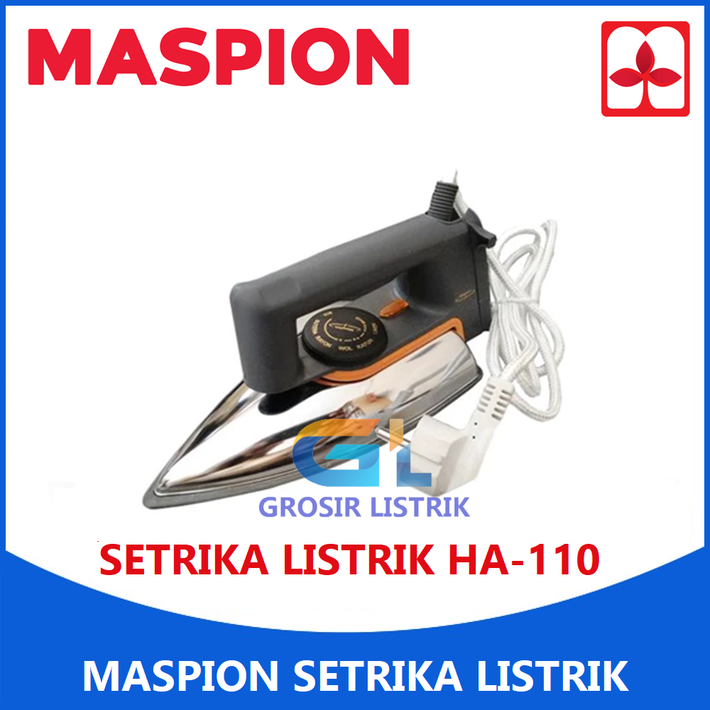 Jual MASPION Setrika Listrik HA-110 - Gosokan Baju HA110 HA 110 Dry Iron Garansi Asli SNI ...