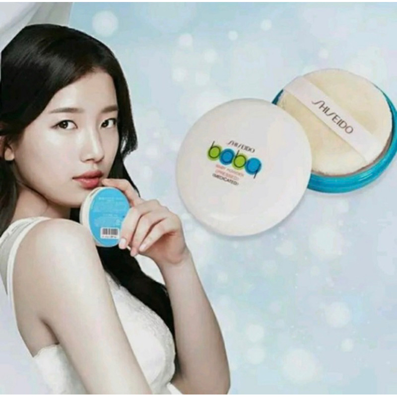 Jual Shiseido Medicated Baby Powder Pressed With Soft Puff 50g 100% ...