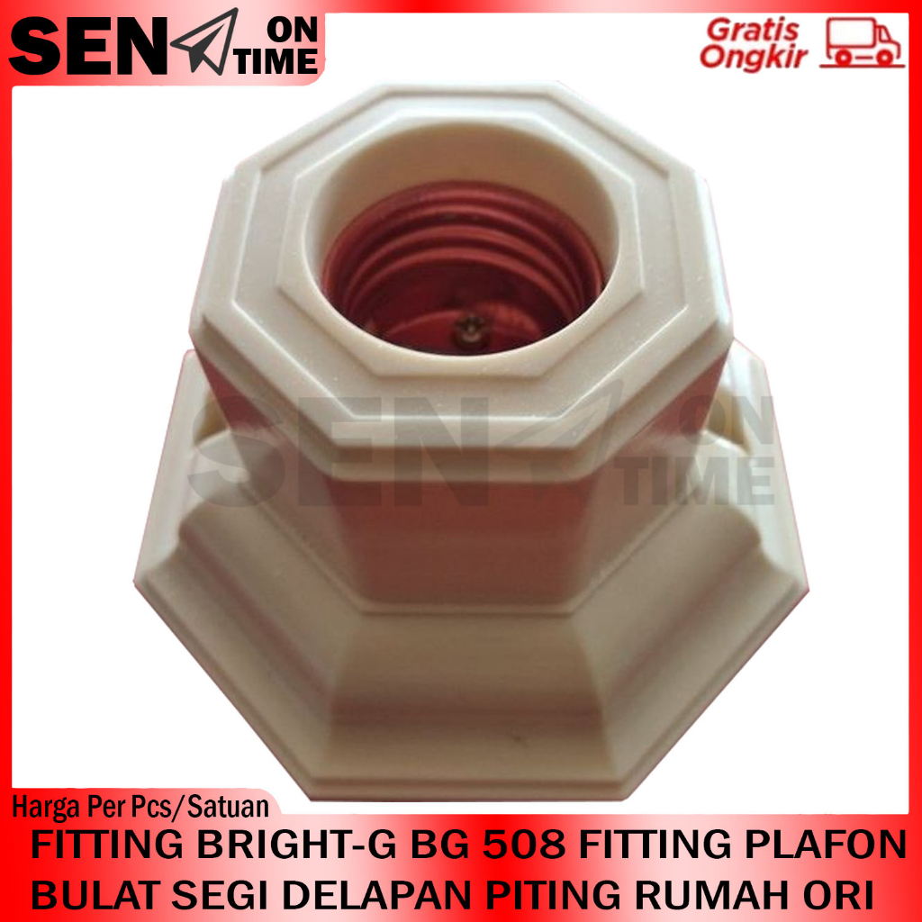 Jual FITTING BRIGHT-G BG 508 FITING PLAFON BULAT SEGI DELAPAN PITING ...