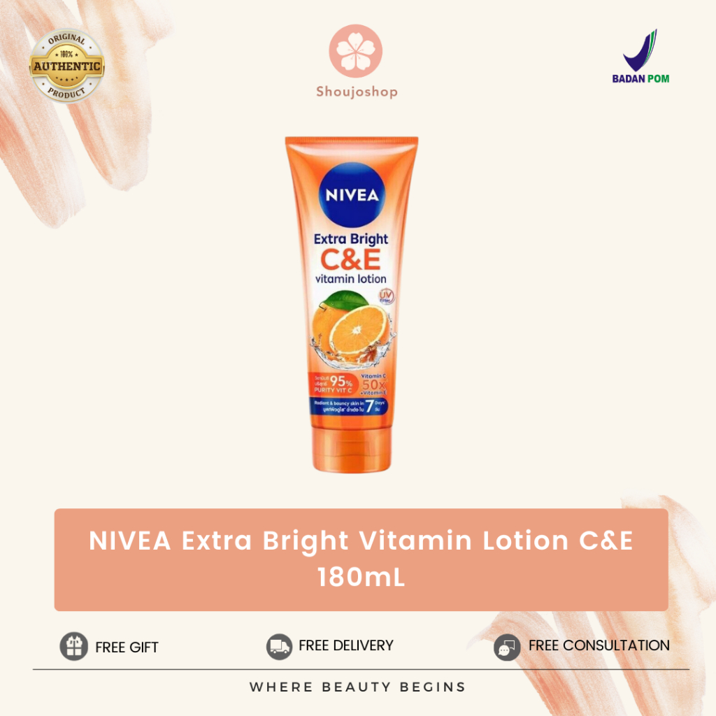 Jual NIVEA Extra Bright Vitamin Lotion C&E 180mL | Shopee Indonesia