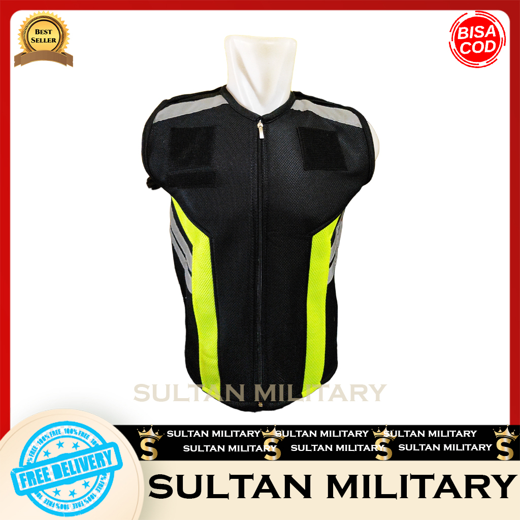 Jual Rompi Linmas Bahan Double Mesh Tebal Model Garis Hijau Terbaru ...