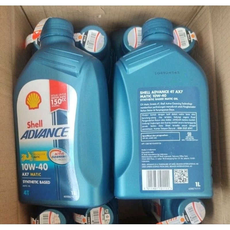 Jual Oli Shell Advance AX7 Matic 1L (1dus) | Shopee Indonesia