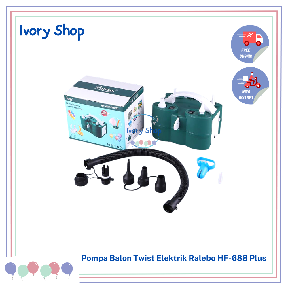 Jual Pompa Balon Elektrik balon twist Listik Ralebo Multi Function ...