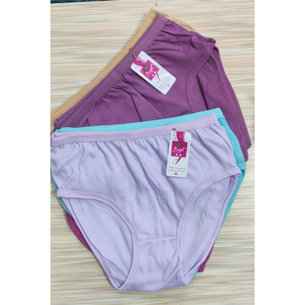 Jual 6/12 Pcs Cd Celana Dalam Wanita Angel 3324 Polos | Shopee Indonesia