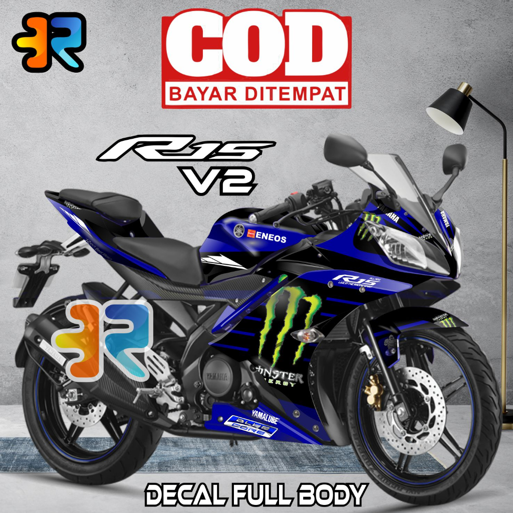Jual Decal R15 V2 Stiker Full Body Variasi Desain Monster Energy ...