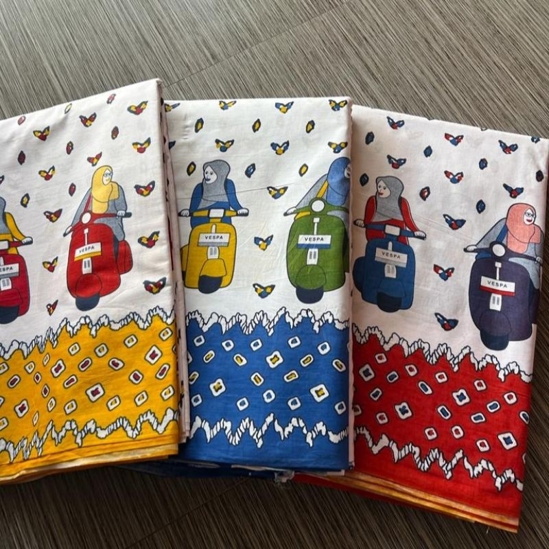Jual KAIN BATIK KARAKTER VESPA / KAIN BATIK LUCU UNIK | Shopee Indonesia