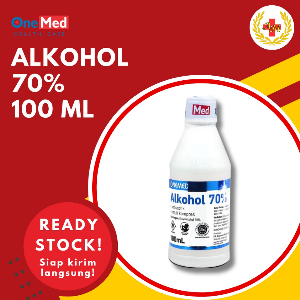 Jual Alkohol 70% Onemed 100 ml Antiseptik Alcohol 70% Onemed 100 cc ...