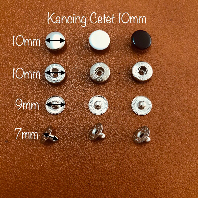 Jual kancing cetet besi 10mm / kancing jepret besi 10mm / kancin snap ...