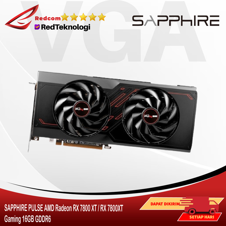 Jual SAPPHIRE PULSE AMD Radeon RX 7800 XT / RX 7800XT Gaming 16GB GDDR6 ...