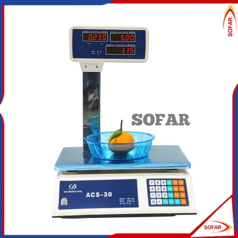 Jual Timbangan Duduk Tiang Digital 40KG Timbangan Digital Elektronik Buah Sayur Laundry ACS 40KG ...