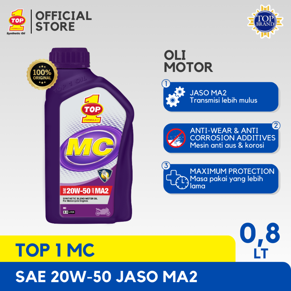 Jual Oli Motor SMO MC SAE 20W-50 0.8L | Shopee Indonesia