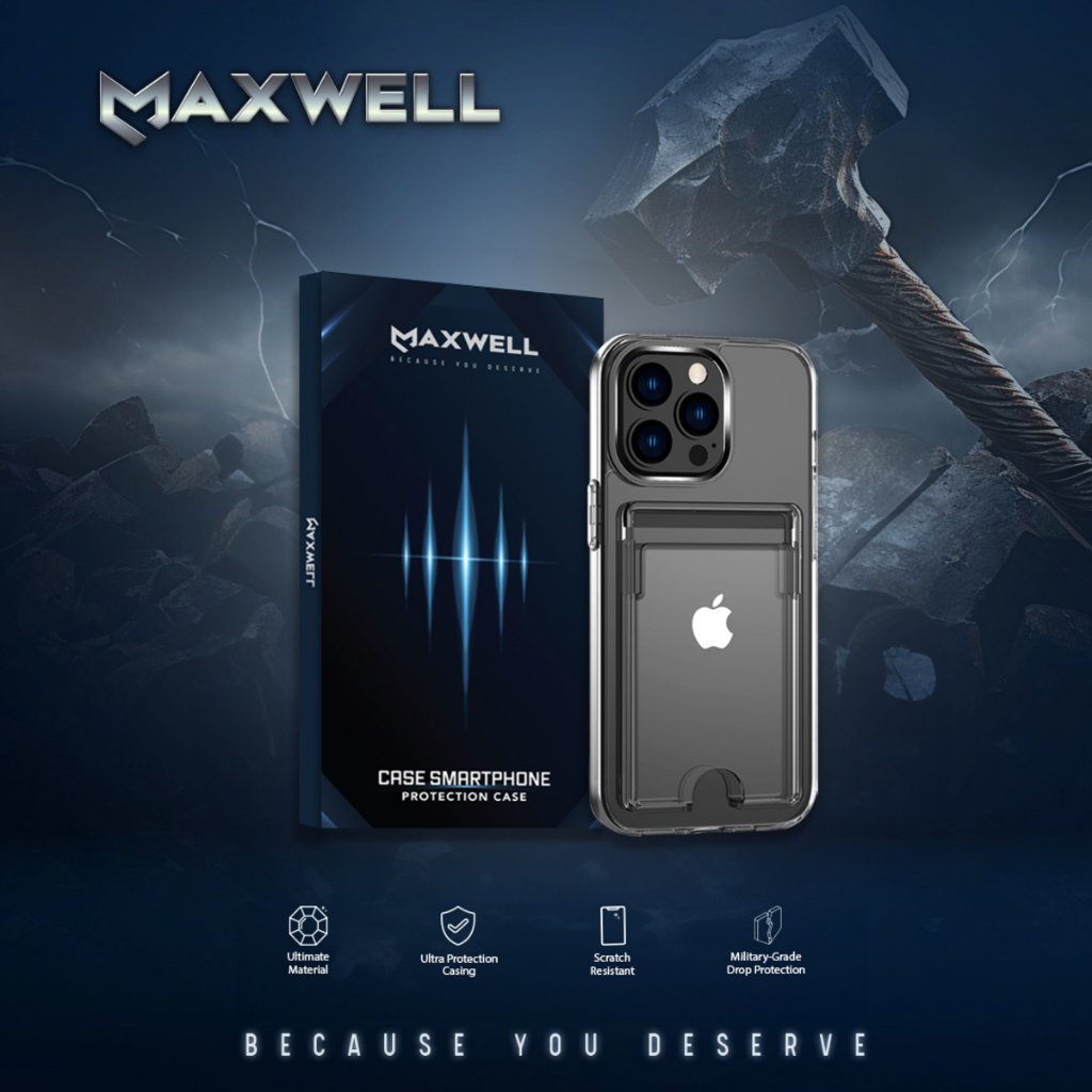 Jual Maxwell Clear Magesafe with Easy Card For Iphone | Shopee Indonesia