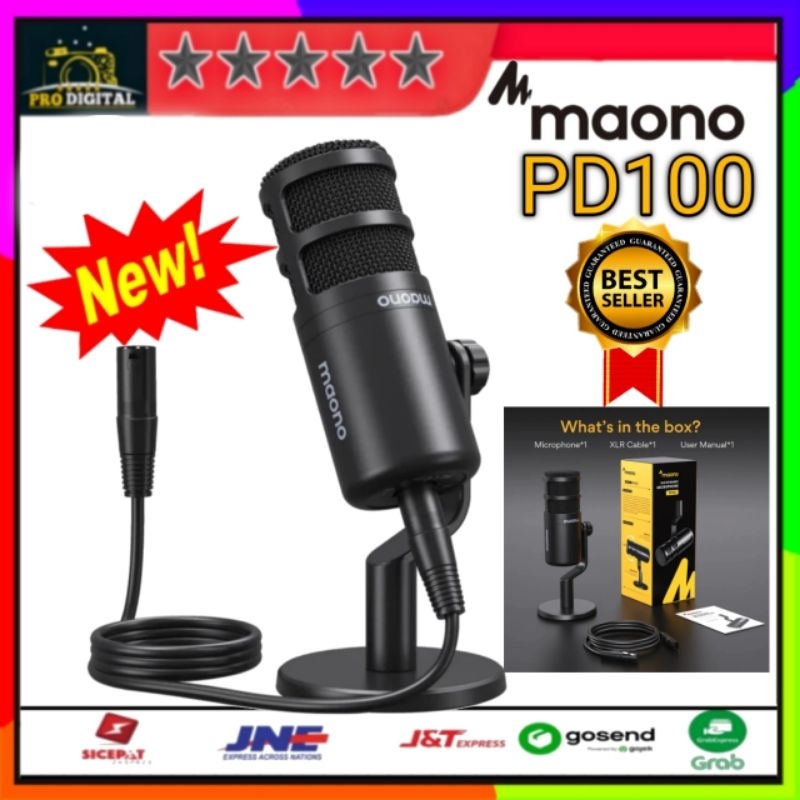 Jual MAONO PD100 Mic Podcast Dynamic XLR Microphone | Shopee Indonesia