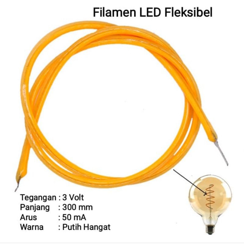 Jual 1 pcs Lampu Filamen LED Fleksibel 300 mm 360 mm 450 mm 3V Warna ...