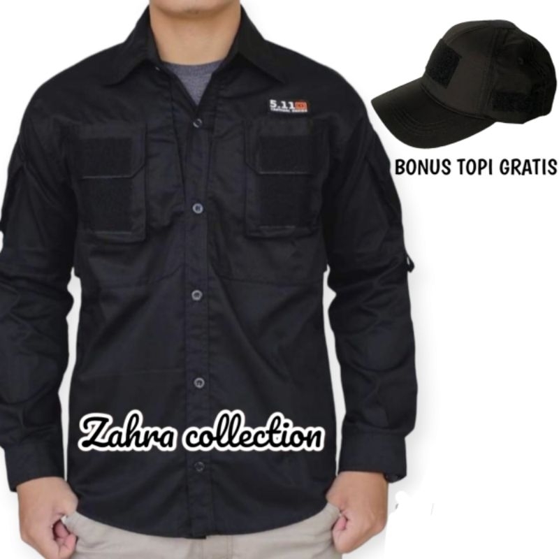 Jual [COD] FREE TOPI KEMEJA TACTICAL LENGAN PANJANG PDL OUTDOOR LAPANGAN | Shopee Indonesia